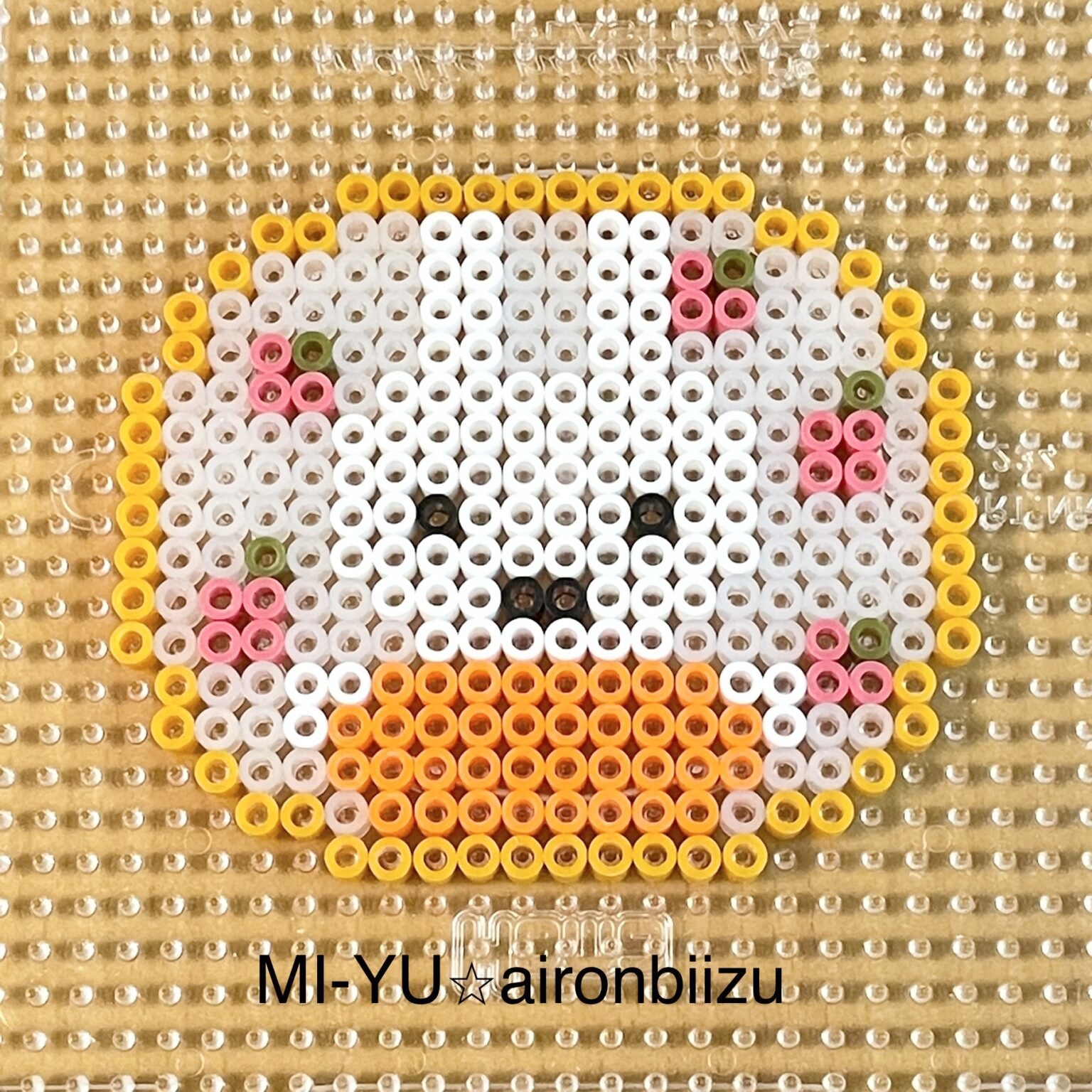 アイロンビーズ ミッフィー ミッフィーちゃん コースター カフェ 北欧インテリア | アイロンビーズ@MI-YU☆